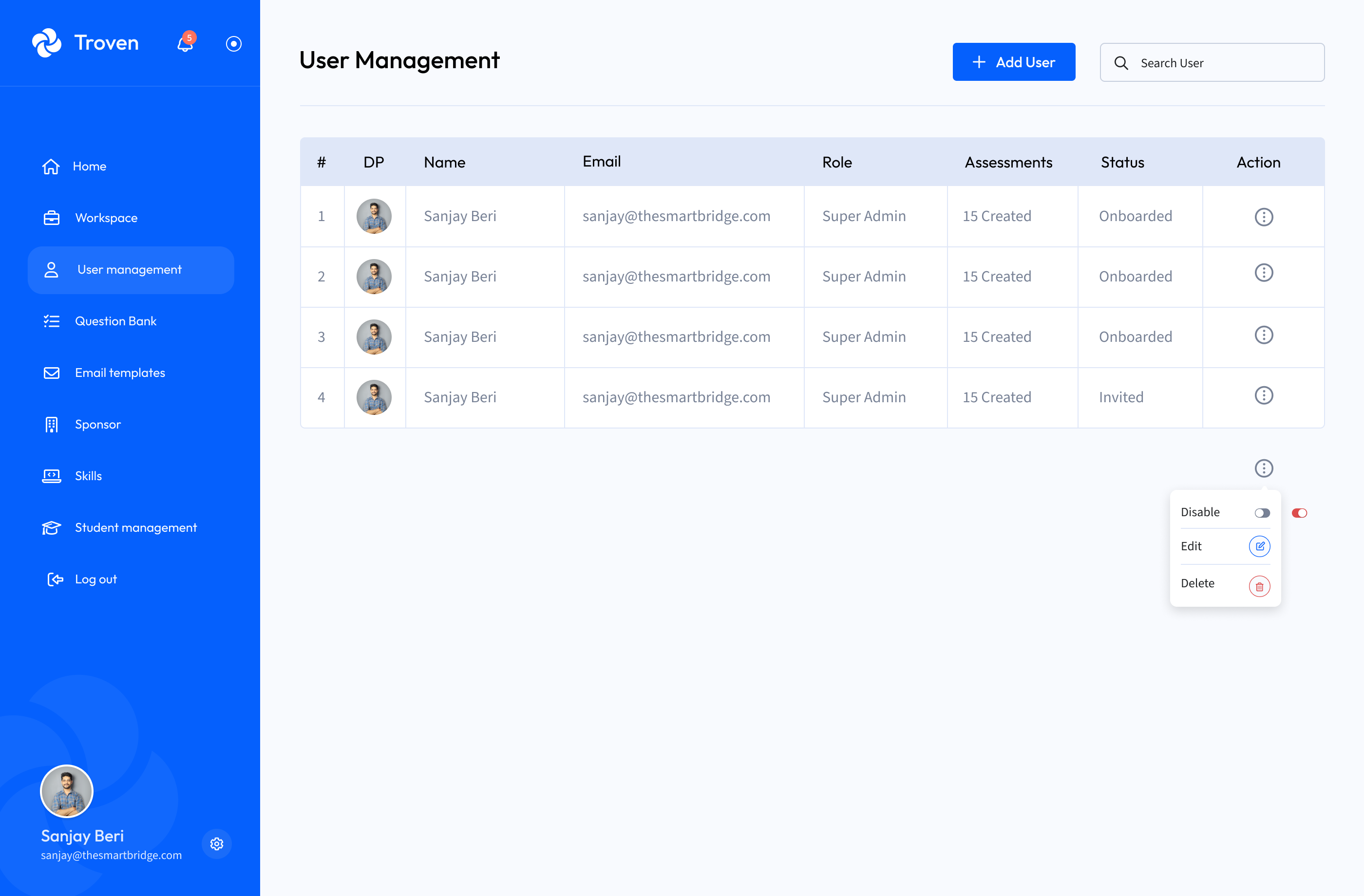 CreateUserManagement